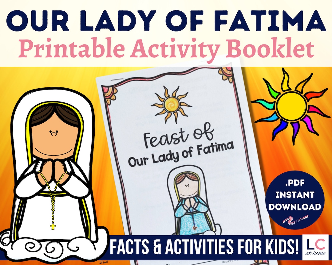 Our Lady of Fatima Activity Booklet for Catholic Kids Mary Apparitions ...