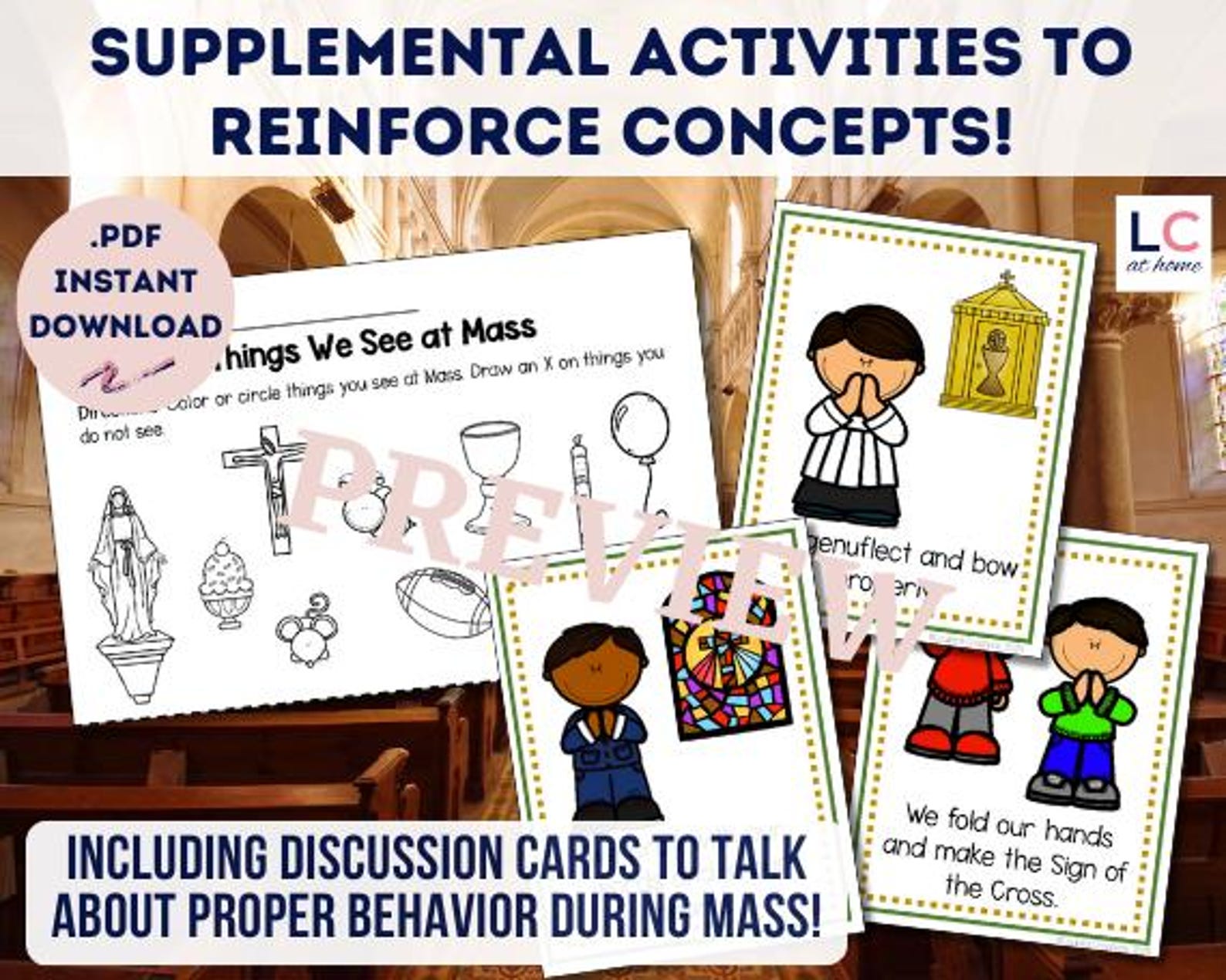 Holy Mass Printable Booklet for Catholic Kids | Church Activities ...