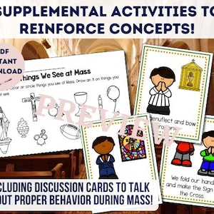 Holy Mass Printable Booklet for Catholic Kids | Church Activities ...