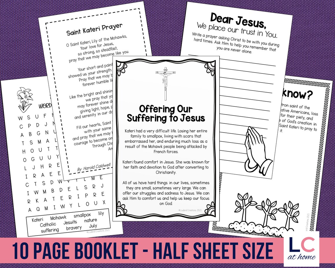 Saint Kateri Tekakwitha Printable Activity Booklet for Catholic Kids ...