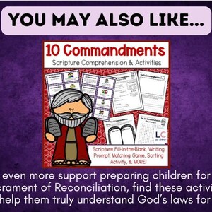 First Reconciliation Sacrament Prep Activities | Catholic Confession ...