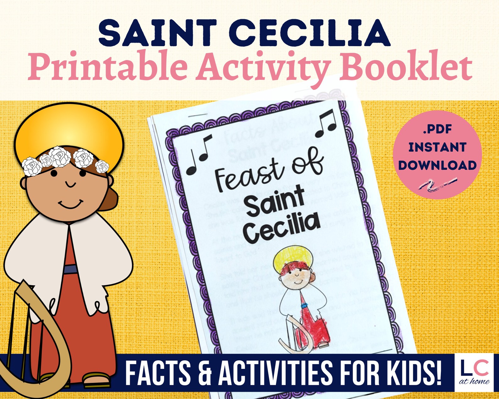 Saint Cecilia Printable Activity Booklet for Catholic Kids St. Cecilia ...