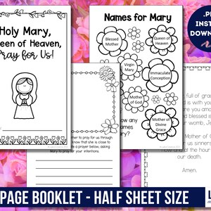 May Crowning Activities and Coloring Sheet for Catholic Kids | Mary ...