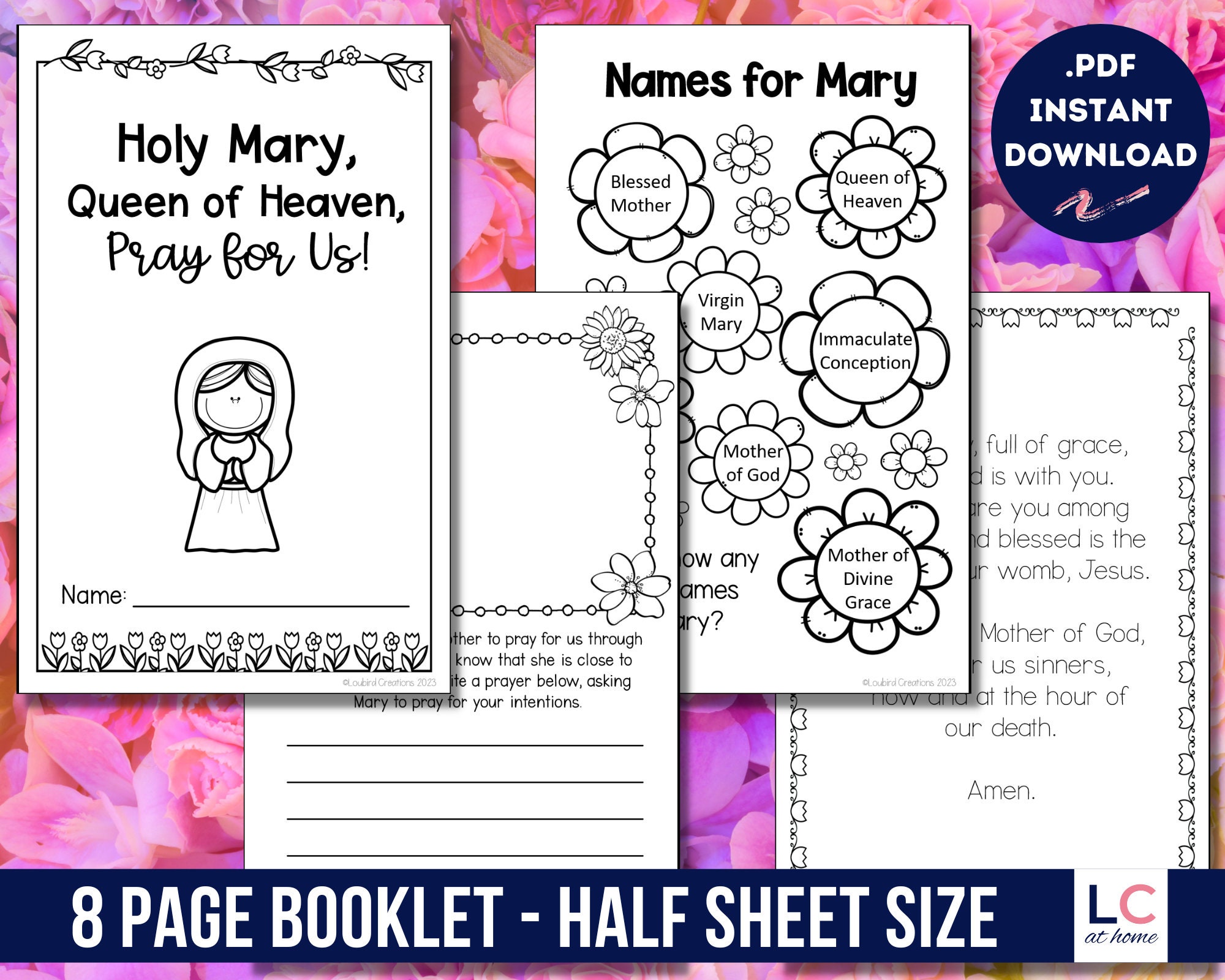 May Crowning Activities and Coloring Sheet for Catholic Kids | Mary ...