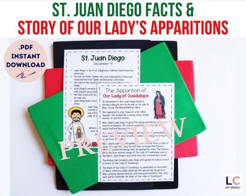 Our Lady of Guadalupe Activities for Catholic Kids | Saint Juan Diego ...