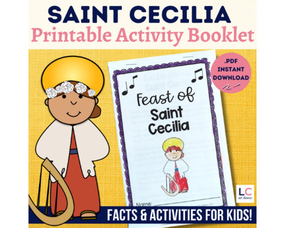 Saint Cecilia Printable Activity Booklet for Catholic Kids | St ...