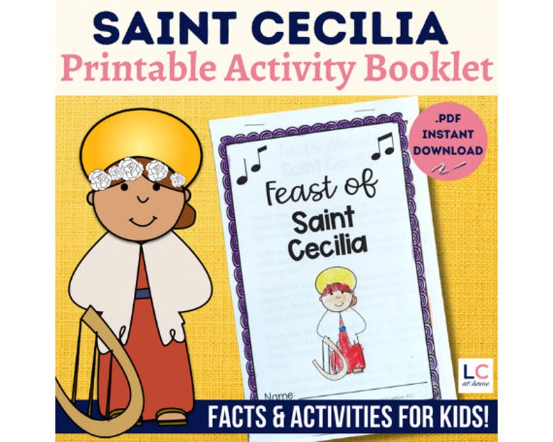 Saint Cecilia Printable Activity Booklet for Catholic Kids | St ...
