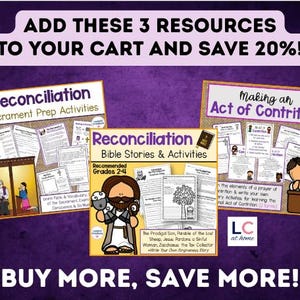 First Reconciliation Sacrament Prep Activities | Catholic Confession ...