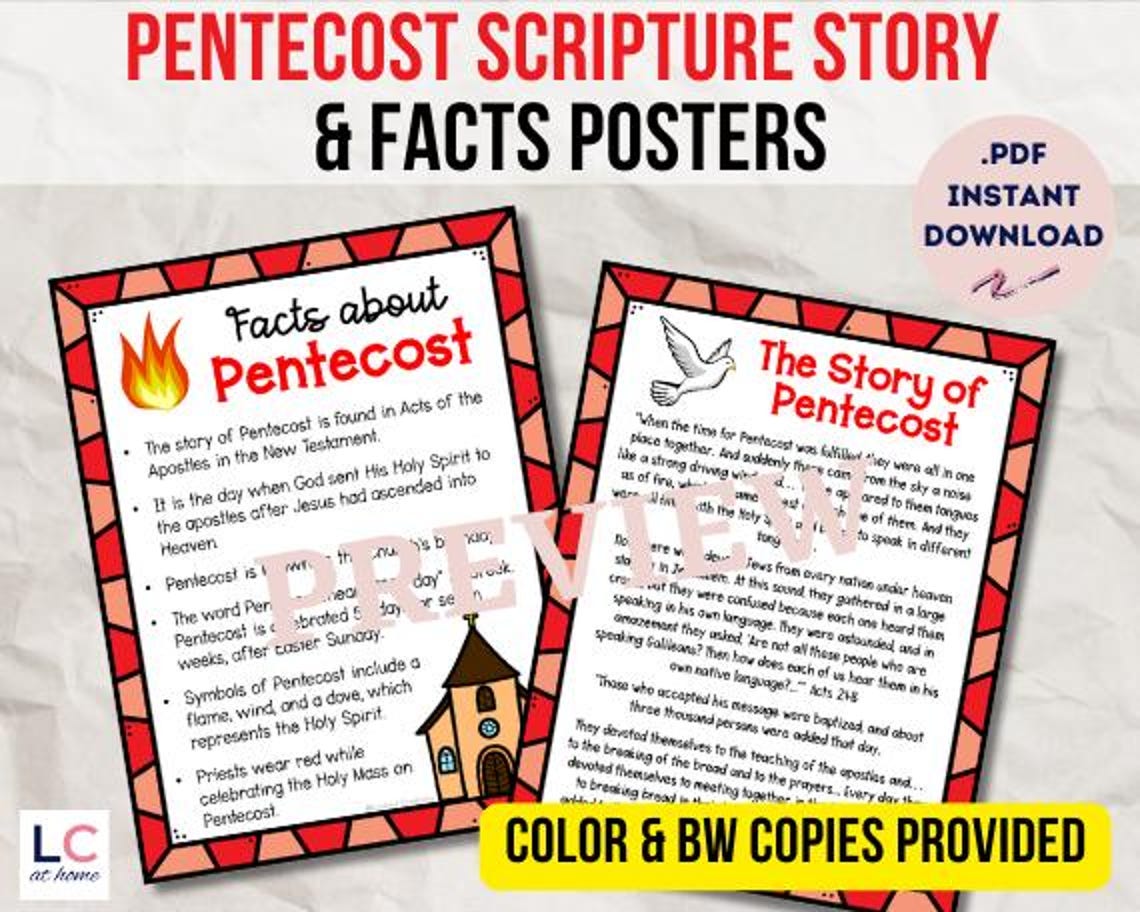 Pentecost Sunday Scripture Activities for Catholic Kids | Sunday School ...