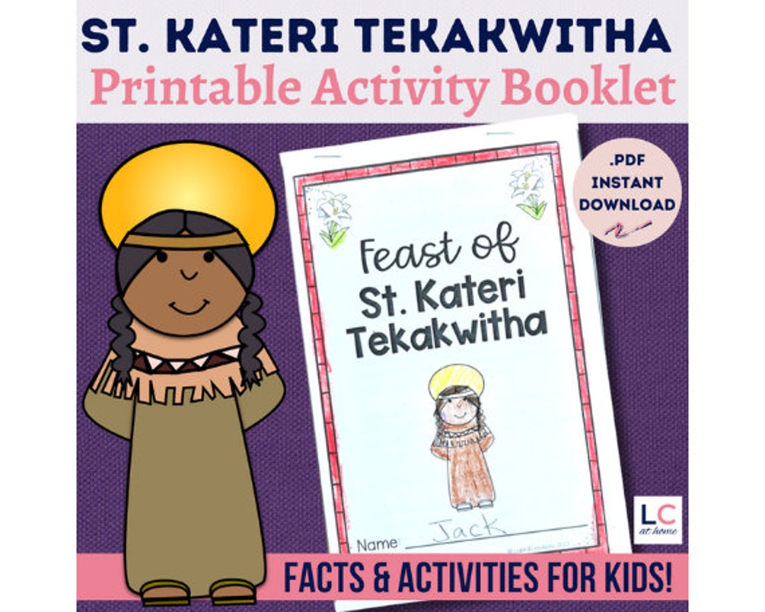 Saint Kateri Tekakwitha Printable Activity Booklet for Catholic Kids ...