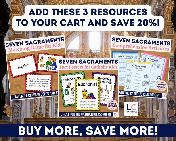 Seven Sacraments Comprehension Activities | Catholic Worksheets | 7 ...