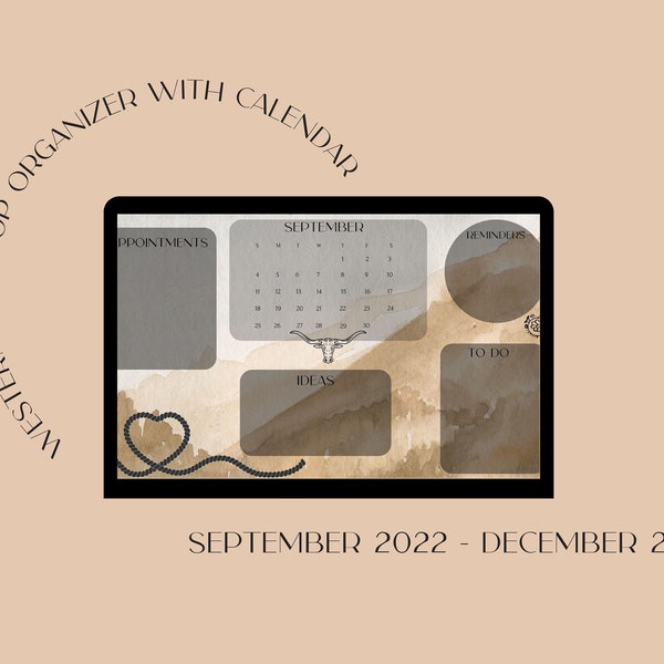 Western Desktop Organizer - Etsy