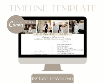 Wedding Photography Timeline Template - Etsy