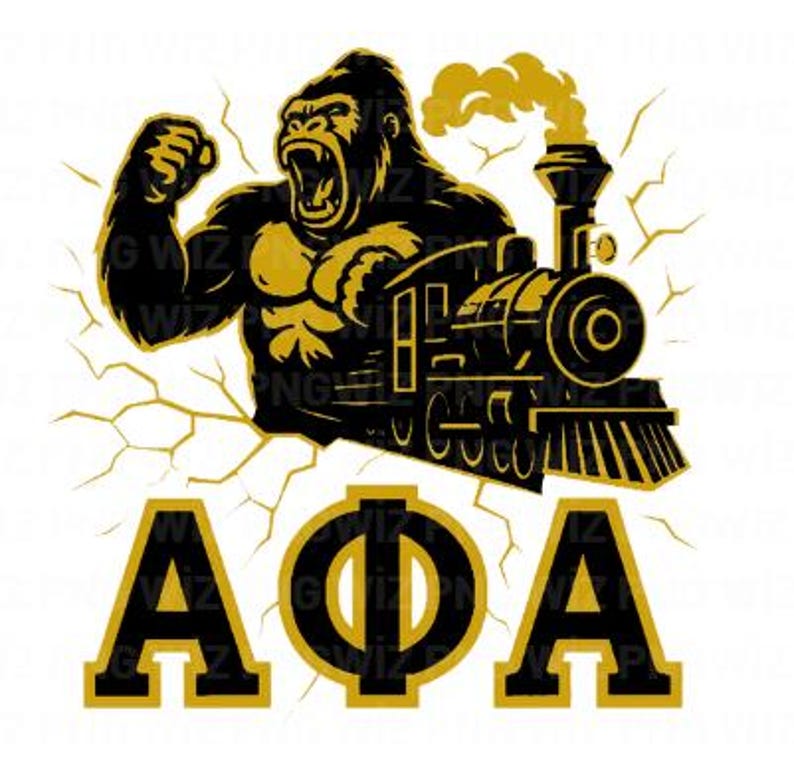 Alpha Phi Alpha 1906 Gorilla Train Png 300 Dpi Instant Download Canva ...