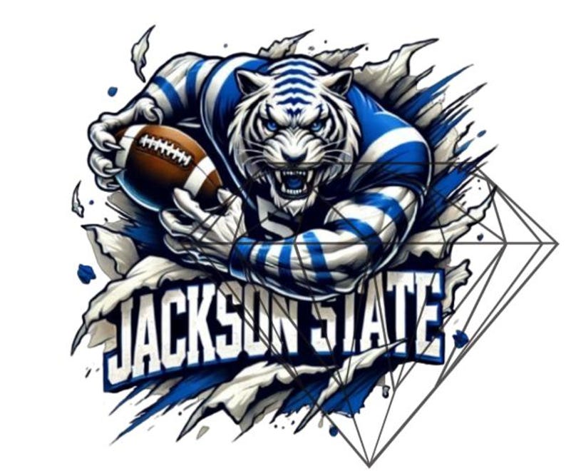 JSU Jackson State University Football Tigers PNG DTF Sublimation ...