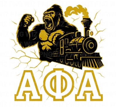 Alpha Phi Alpha 1906 Gorilla Train Png 300 Dpi Instant Download Canva ...