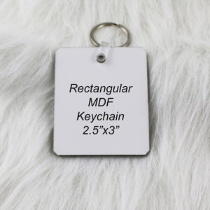 MDF Rectangular Keychain Sublimation Blank - Etsy