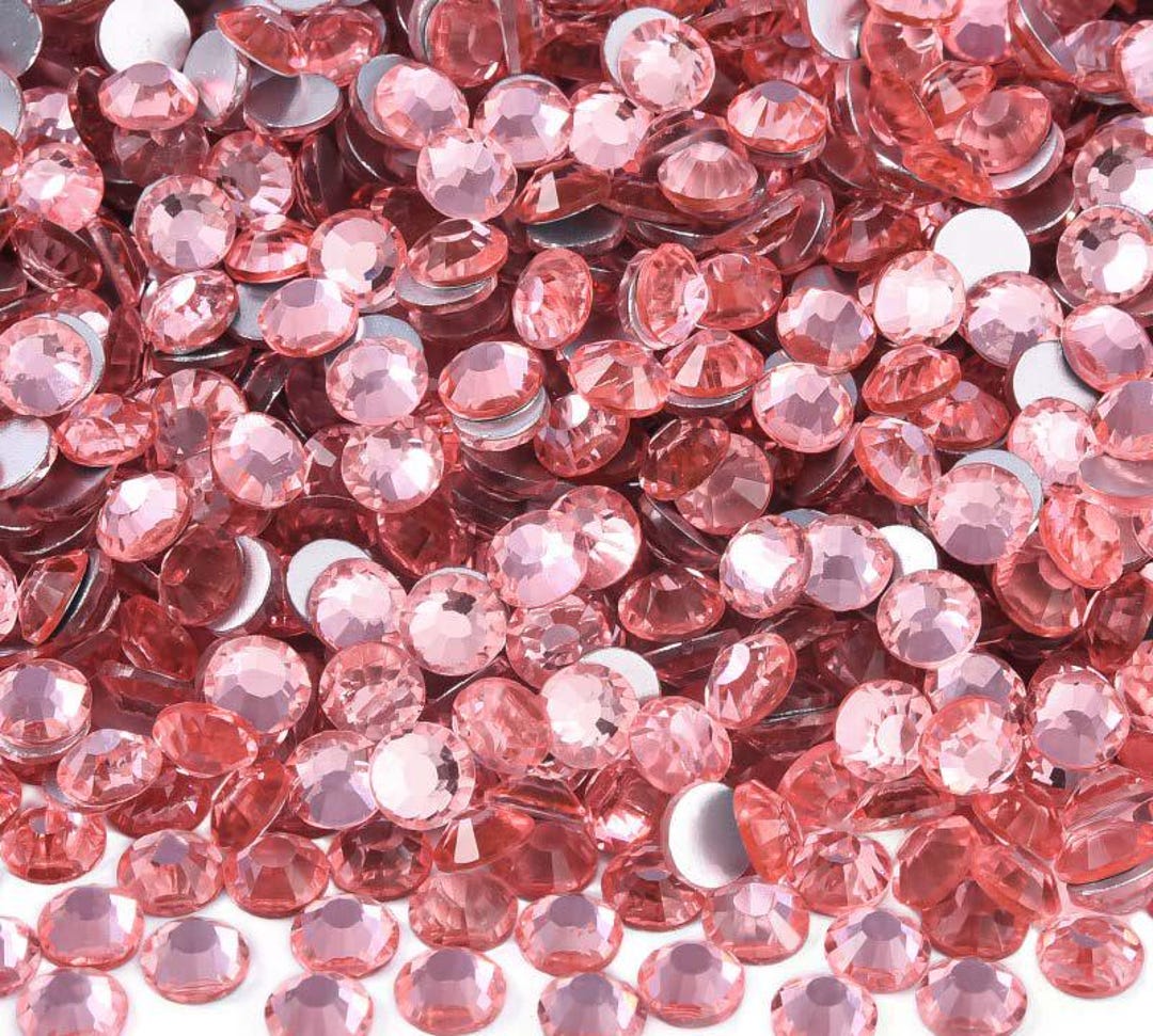 Peach Pink Glass Rhinestones - Etsy