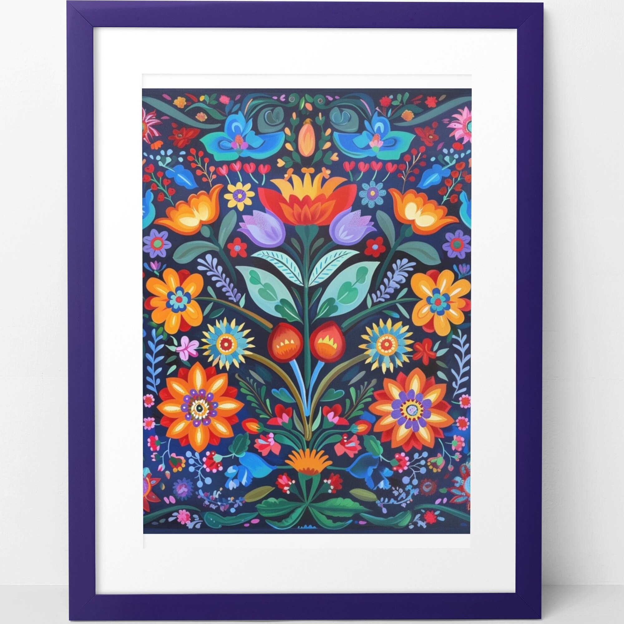 Boho Flowers Wall Art, Cute Poster, Nursery Decor, Kid's Room Poster ...
