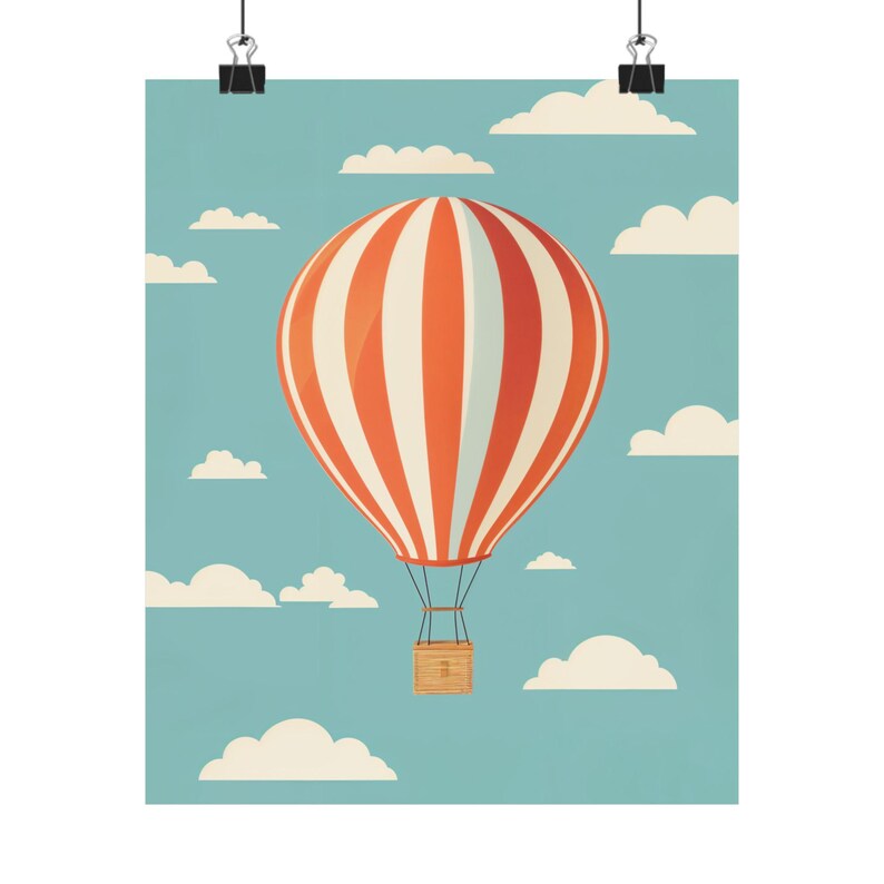 Hot Air Balloon Wall Art, Cute Poster, Nursery Decor, Hot Air Balloon ...