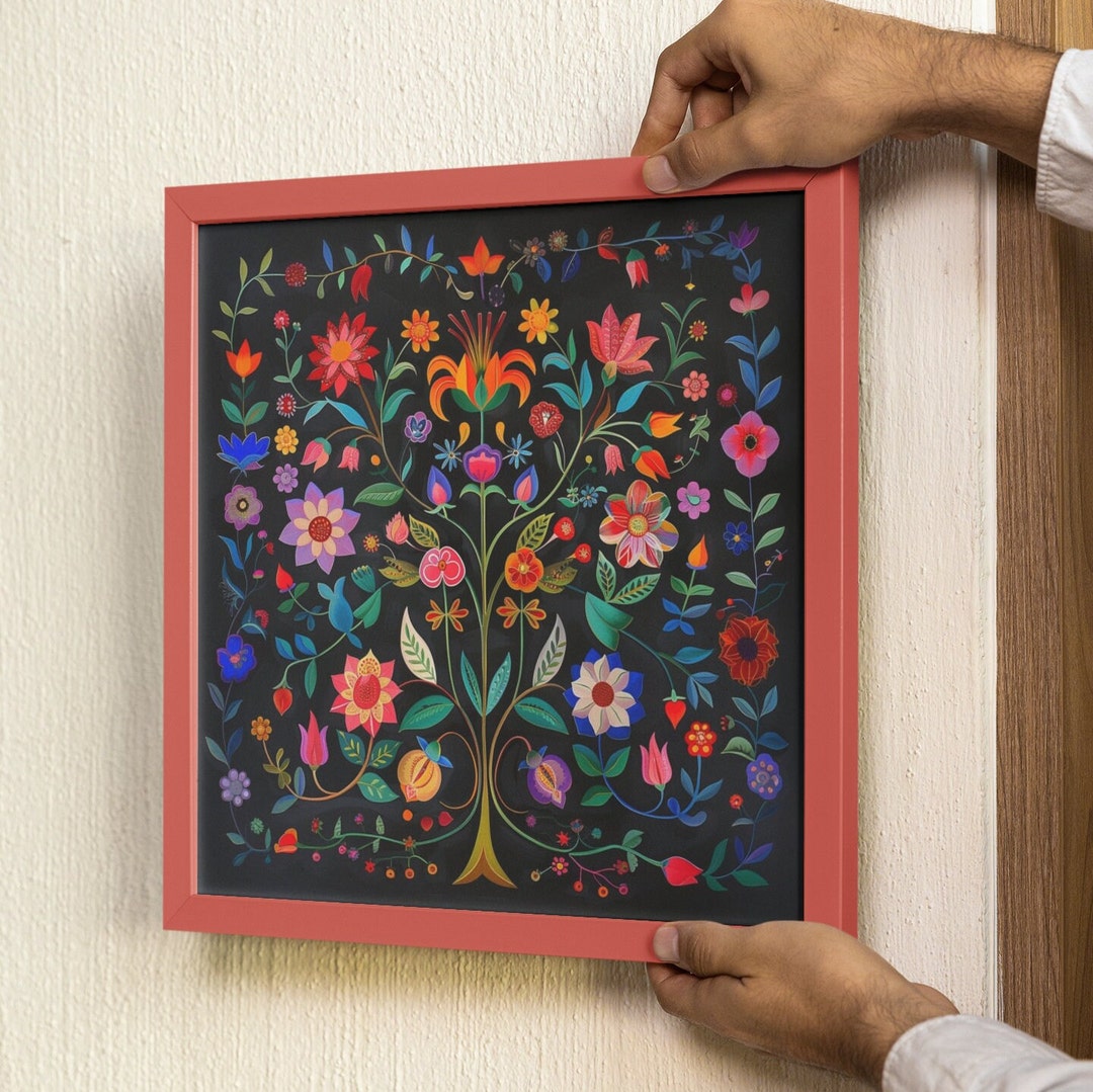 Boho Flowers Wall Art, Cute Poster, Nursery Decor, Kid's Room Poster ...