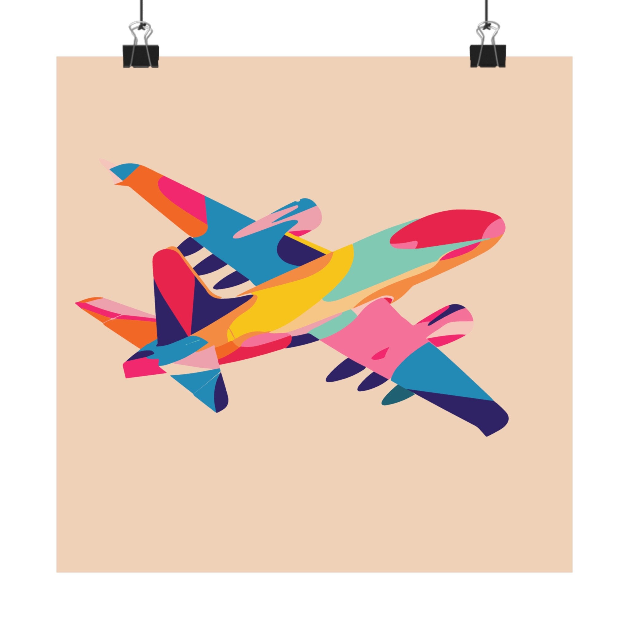 Colorful Airplane Wall Art, Cute Poster, Nursery Decor, Kid's Room ...