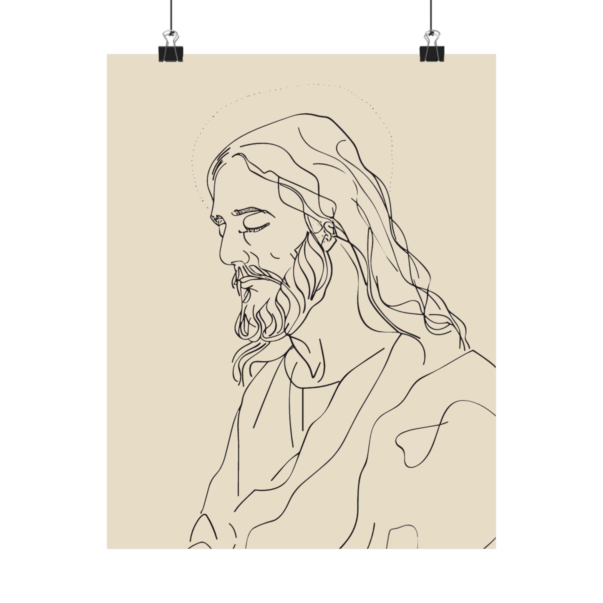 Jesus Wall Art, Minimalist Poster, Christmas Nursery Decor, Christian ...
