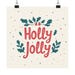 Holly Jolly Christmas Wall Art, Cute Holiday Poster, Christmas Nursery ...