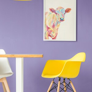Colorful Cow Wall Art, Cute Poster, Nursery Decor, Kid's Room Poster ...