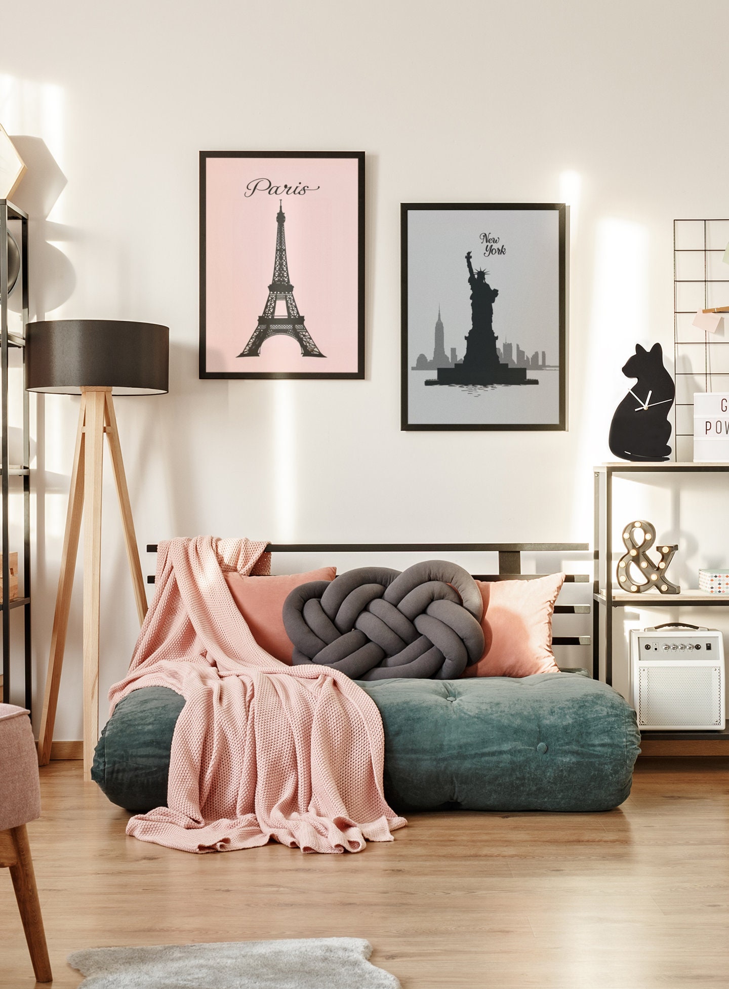 Paris Wall Art, France Eiffel Tower Poster, Cute Nursery Decor, Kid's ...