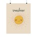 Sunshine Wall Art, Cute Poster Sun, Nursery Decor, Kid's Room Poster ...