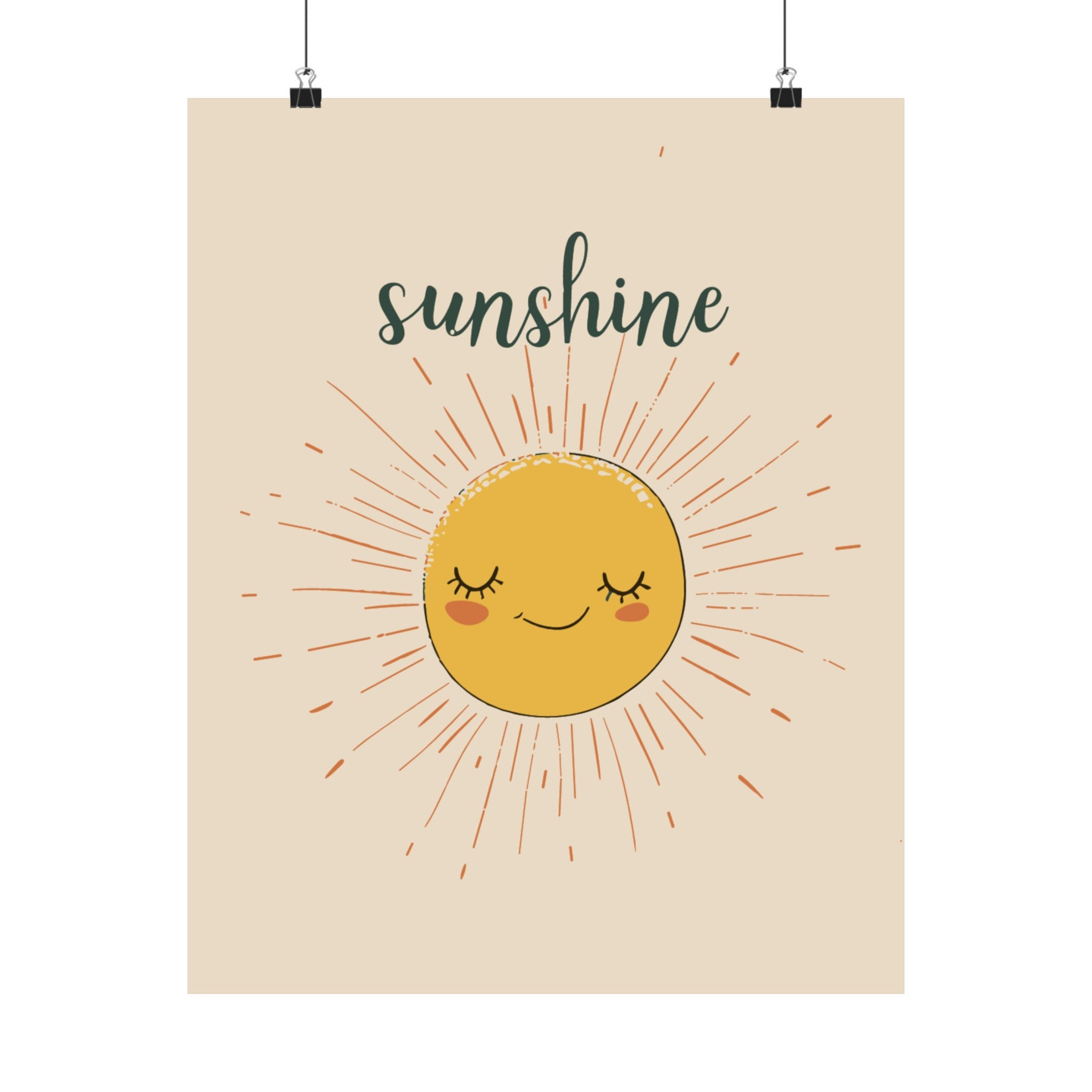 Sunshine Wall Art, Cute Poster Sun, Nursery Decor, Kid's Room Poster ...