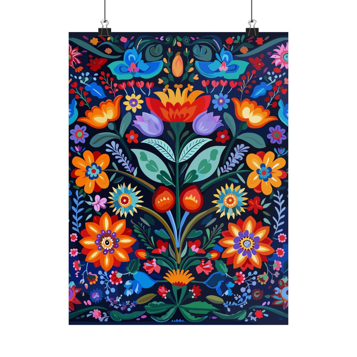 Boho Flowers Wall Art, Cute Poster, Nursery Decor, Kid's Room Poster ...