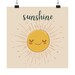 Sunshine Wall Art, Cute Poster Sun, Nursery Decor, Kid's Room Poster ...