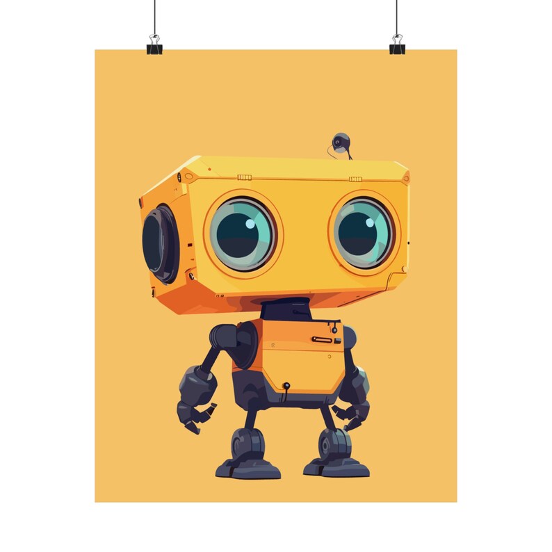 Little Robot Wall Art, Cute Poster, Robot Nursery Decor Boys Girls, Kid ...