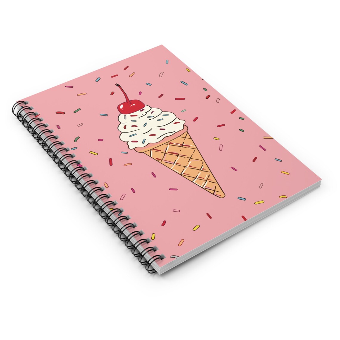 Cute Ice Cream Cone Journal Notebook Gift for Kids Teens, Spiral ...