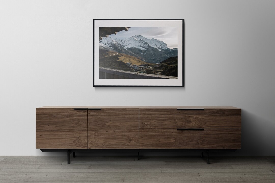 Swiss Lookout Landscape Print, Mountain Art Switzerland Alps, Nature ...