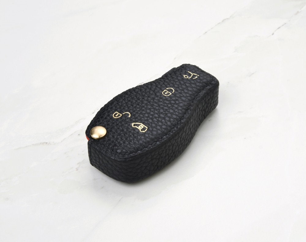 Mercedes Benz Car Key Leather Cover and Keychain in Black - Etsy