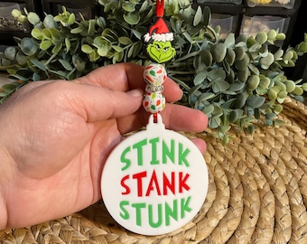 Grinch “stink,stank, Stunk” Ornament - Etsy