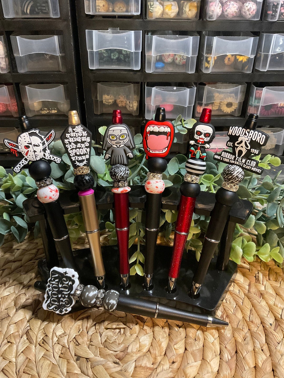 Horror Movie Ballpoint Pen: Spooky Silicone Bead Refillable Pen - Etsy