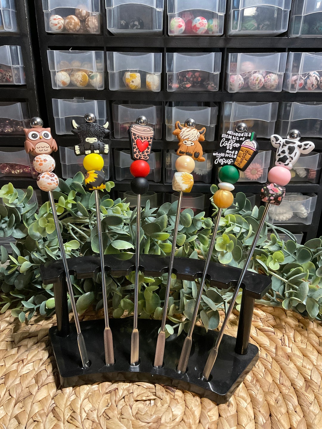 Drink Stirrer, Drink Swizzle Stick, Decorated Coffee Stirrer, Cocktail ...