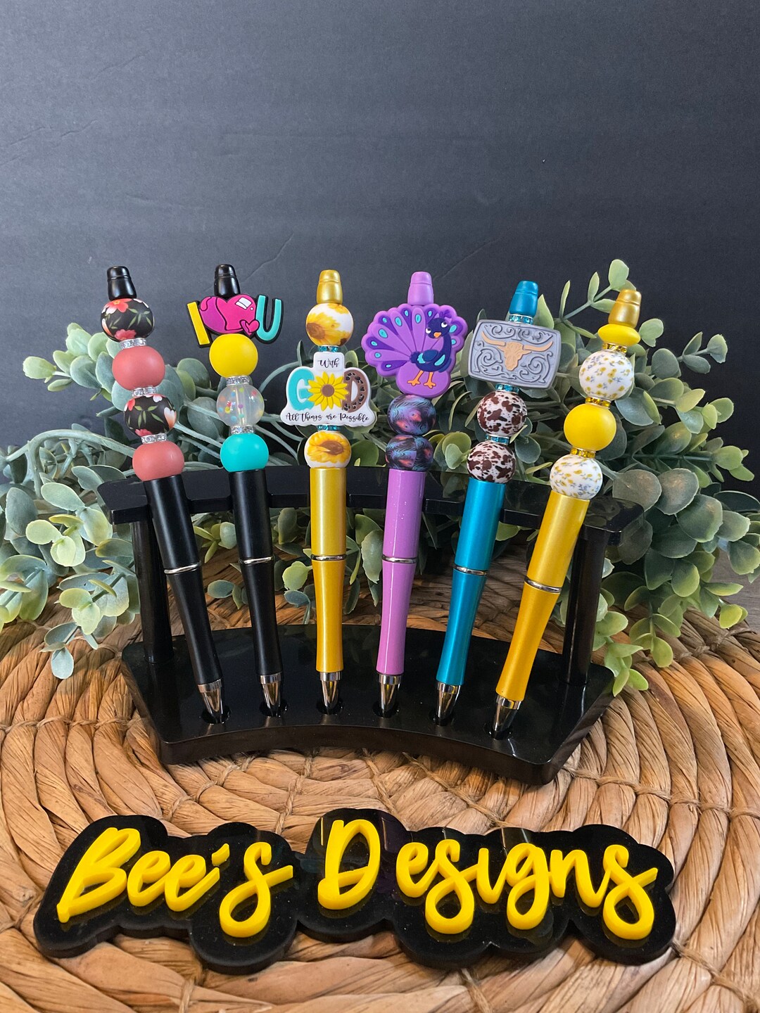 Assorted Pens Pens Beaded Pens Ballpoint Pens Unique Pens - Etsy