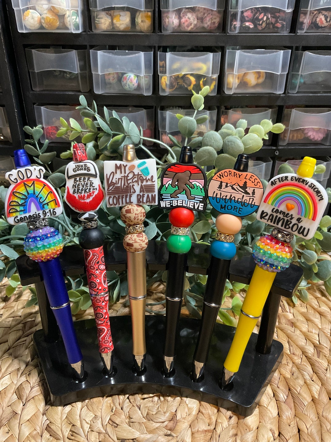 Humorous Ballpoint Pens: Novelty Silicone Bead Refillable Pens - Etsy