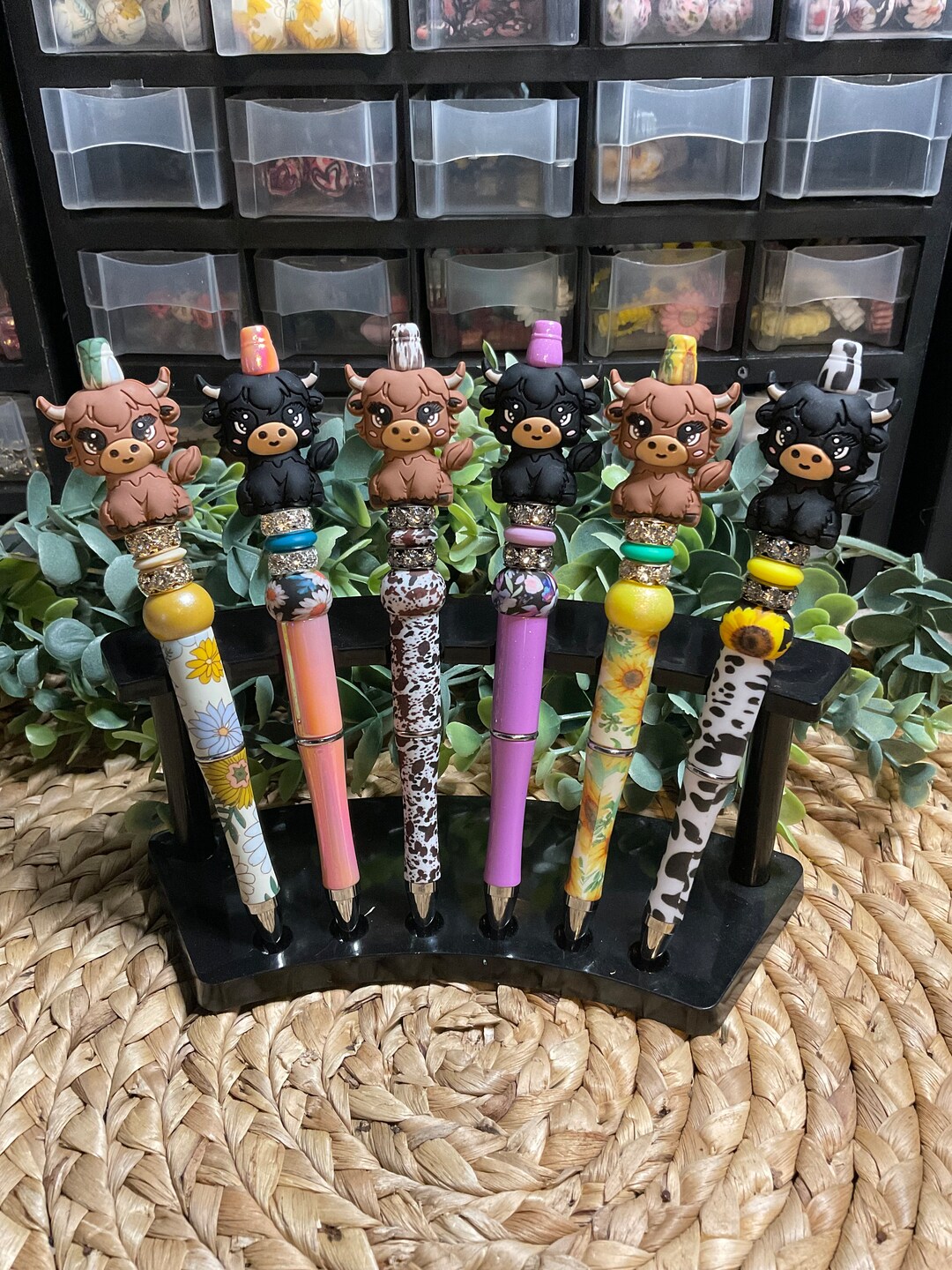 Cow Pens, Refillable Pens, Ballpoint Pens, Floral Pens - Etsy