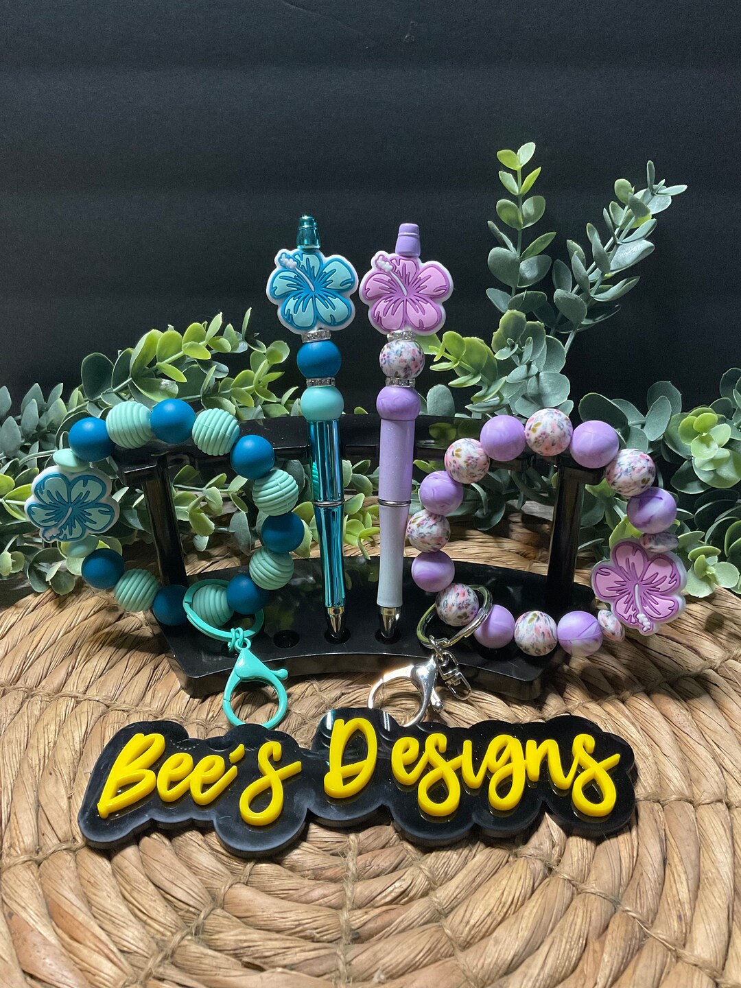 Hibiscus Pen and Wristlet Set - Etsy