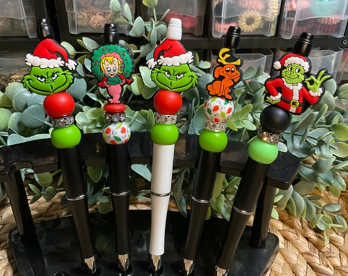 Christmas Grinch Pens, Ballpoint Pens, Refillable Pens - Etsy