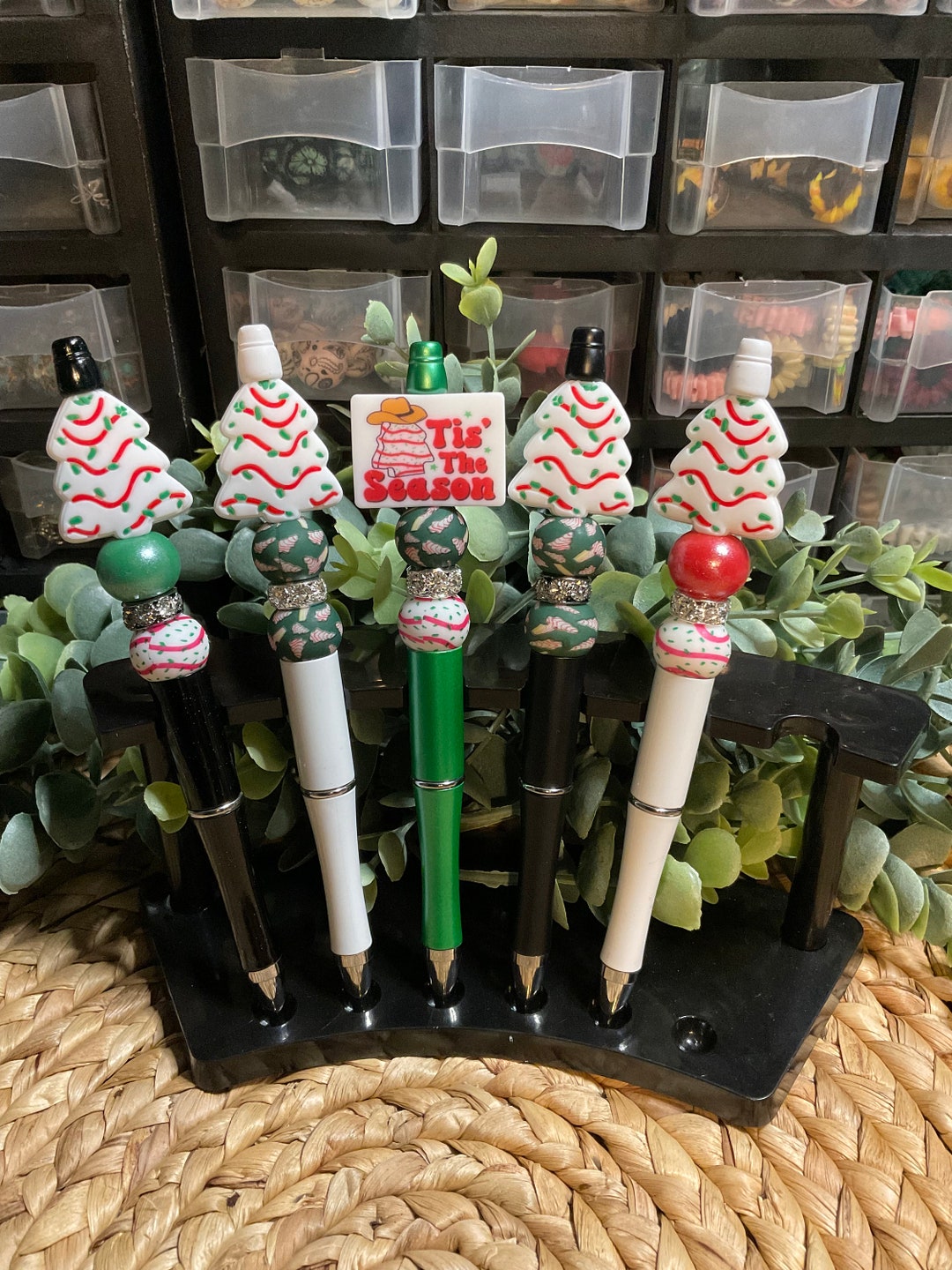 Christmas Tree Pens, Christmas Snack Pens, Ballpoint Pens, Refillable ...