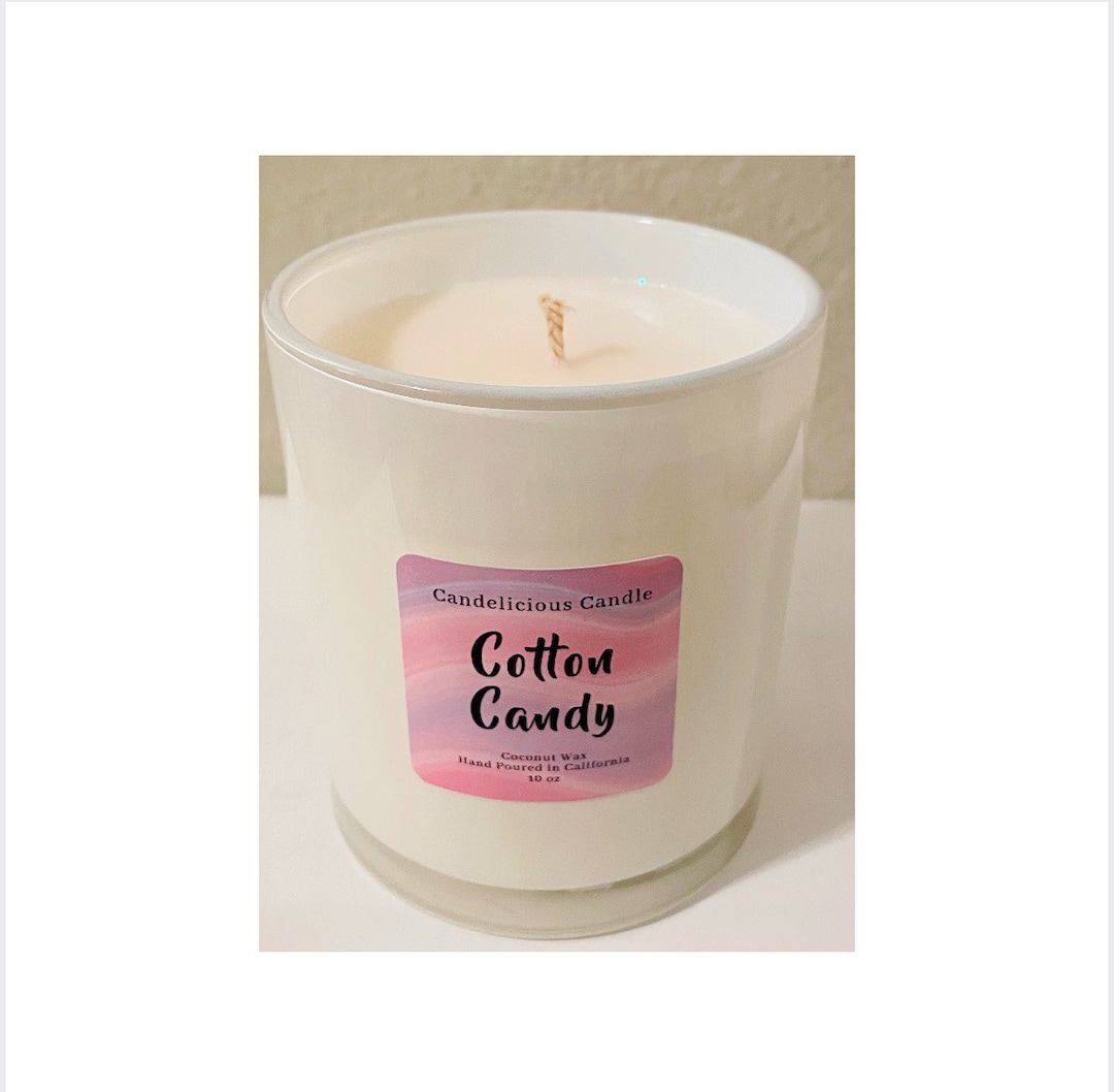 Cotton Candy Candle Luxury Candle Coconut Wax All Natural Gifts - Etsy