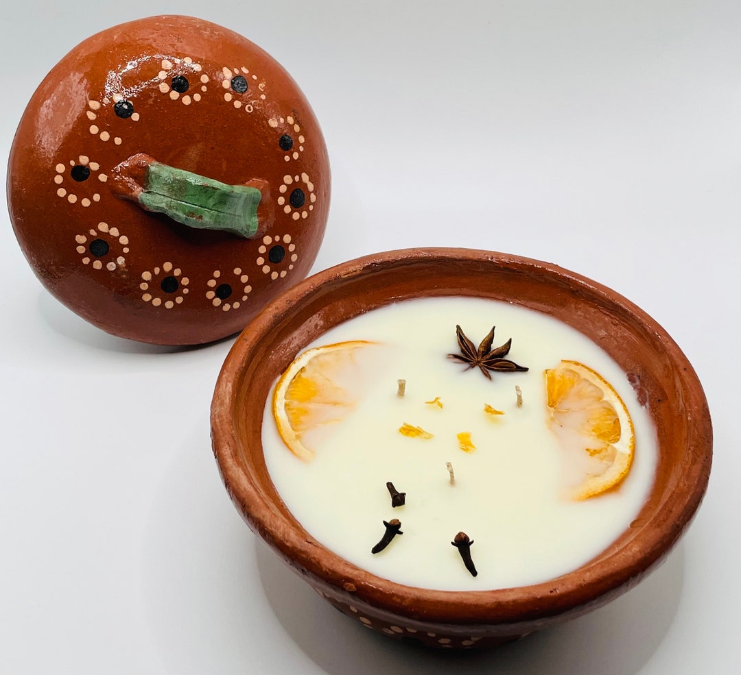 Mexican Pottery Candle: Coconut Apricot Wax Cazuelita - Etsy