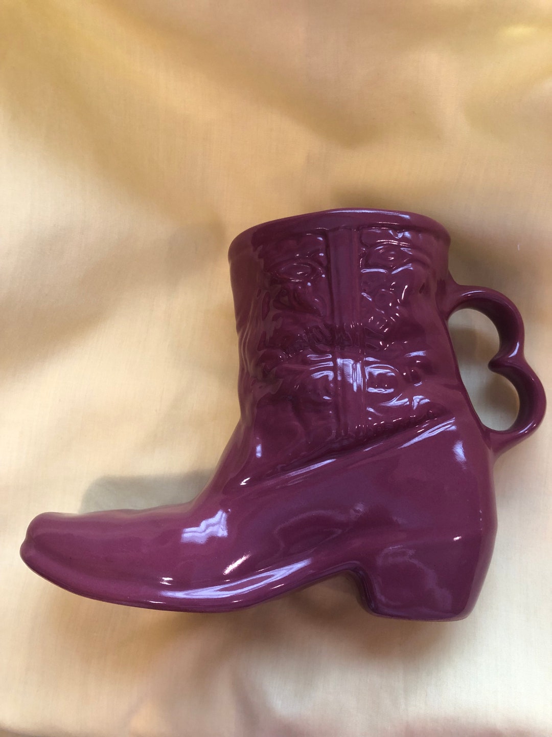 Frankoma Pottery Boot With Handle - Etsy